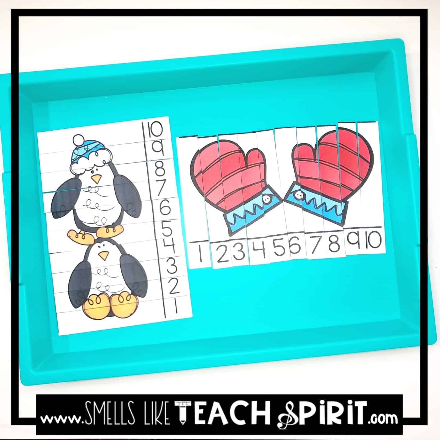 Winter Math Center Activities for Preschool and Kindergarten