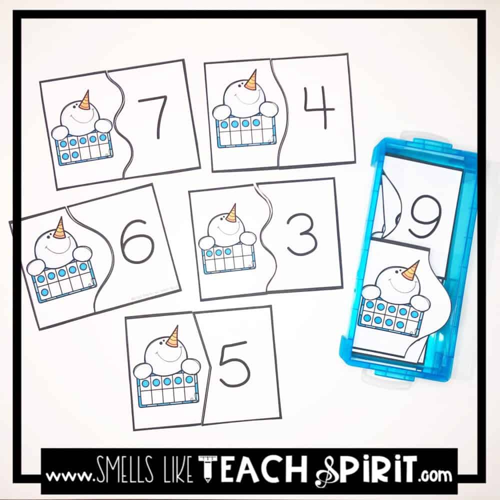 Winter Math Center Activities for Preschool and Kindergarten - Smells ...
